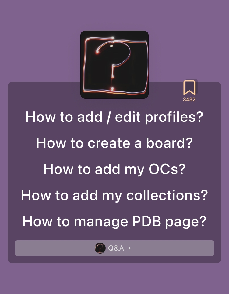 🌳 Add new a Show or Character; Create Boards; OCs; Collection Folders ...