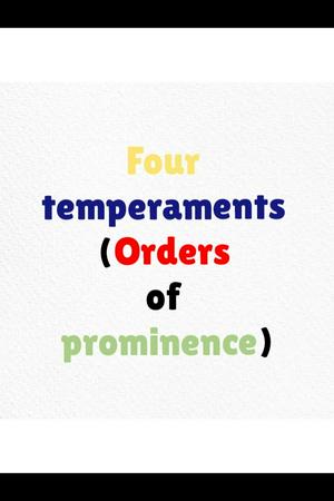🔥 If Four temperaments (Orders of prominence) has a personality type...